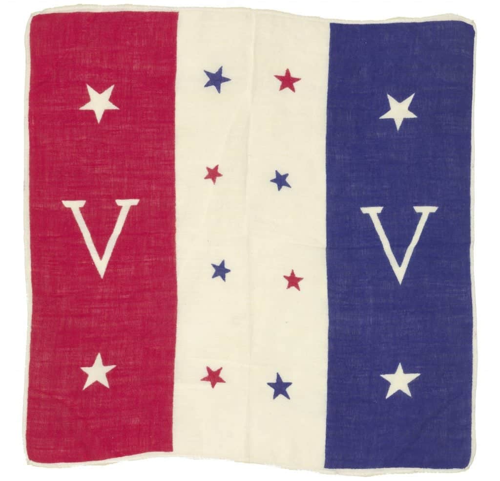 Handkerchief featuring the World War II Double V campaign design | CAF ...